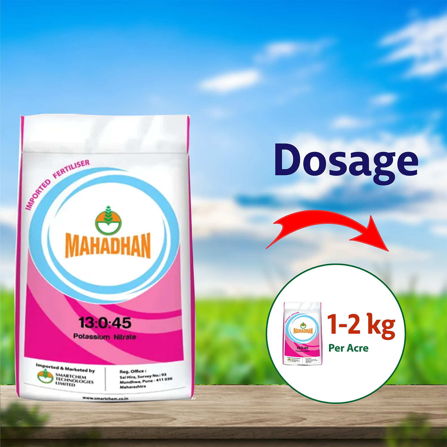 Mahadhan 13:0:45 Fertilizers - 1 KG – Agriplex